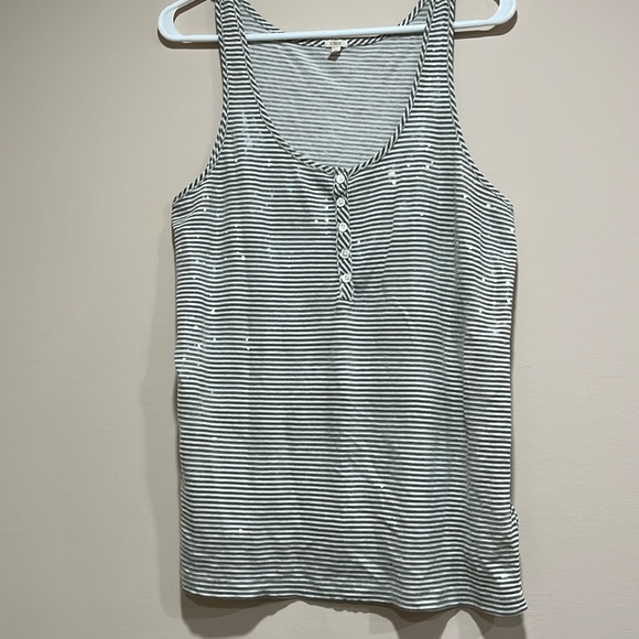 J. Crew | Tops | J Crew Black And White Fitted Sleeveless Tank Top ...